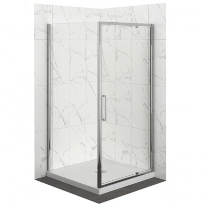 Elementi Tiled Shower 1000x1000 Chrome | Robertson Bathware