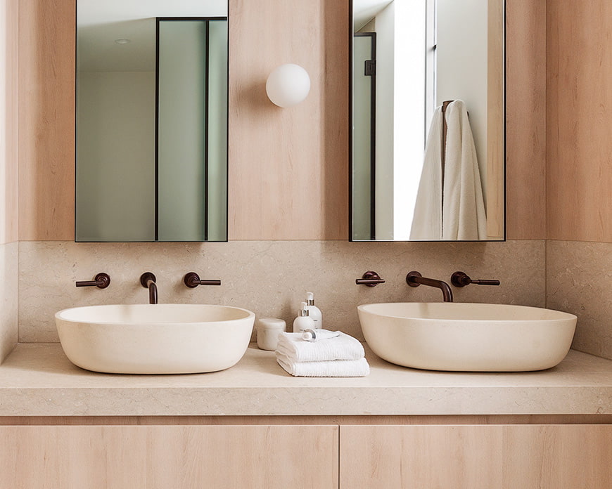 Matching bathroom basins with other bathroom fixtures